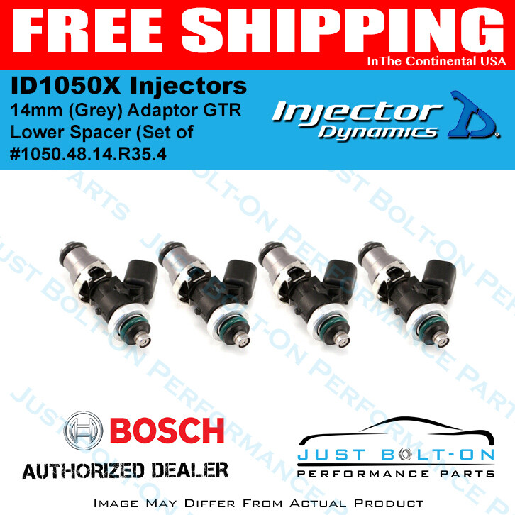 Injector Dynamics ID1050X Injectors 14mm (Grey) Adaptor GTR Lower ...