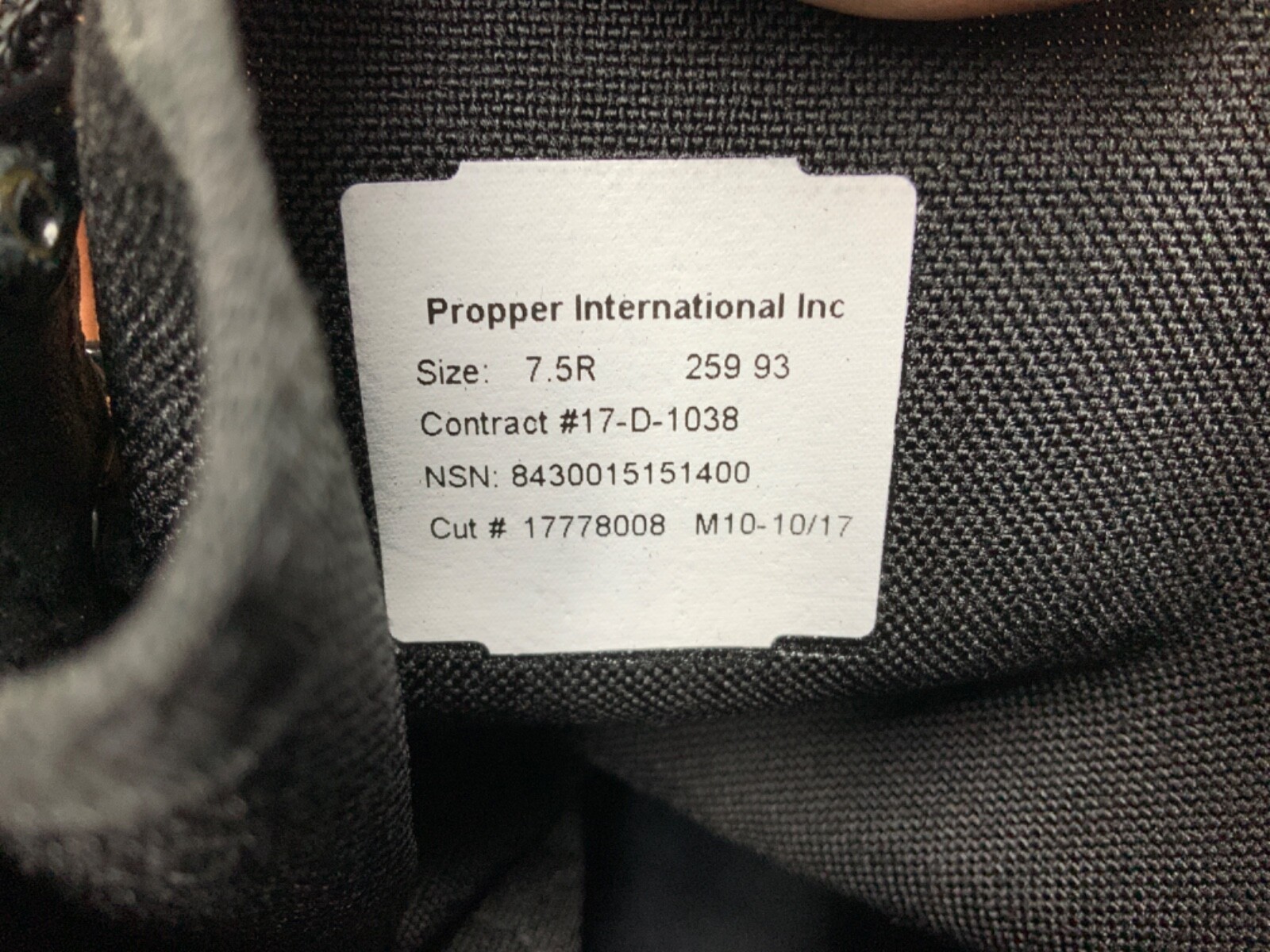 New Propper Black Hot Weather Boots size 7.5R NSN # 8430-01-515-400 | eBay