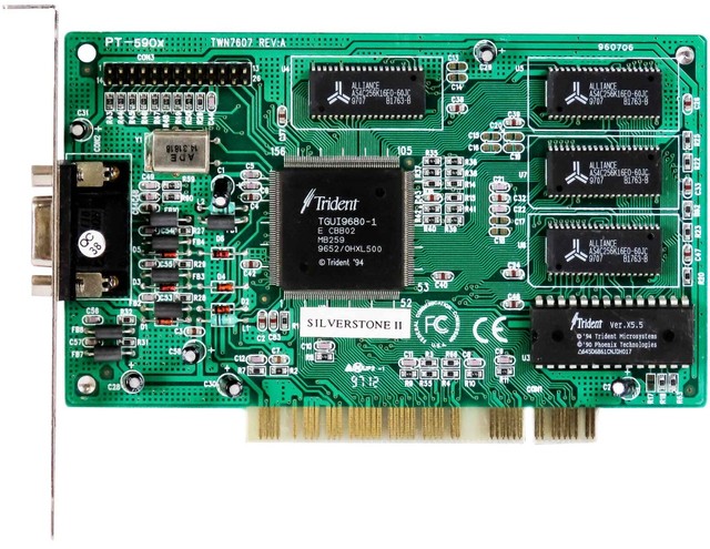 Trident Venus T80 PCI VGA Tgui9680-1 Video Graphics Card 9680 for sale ...