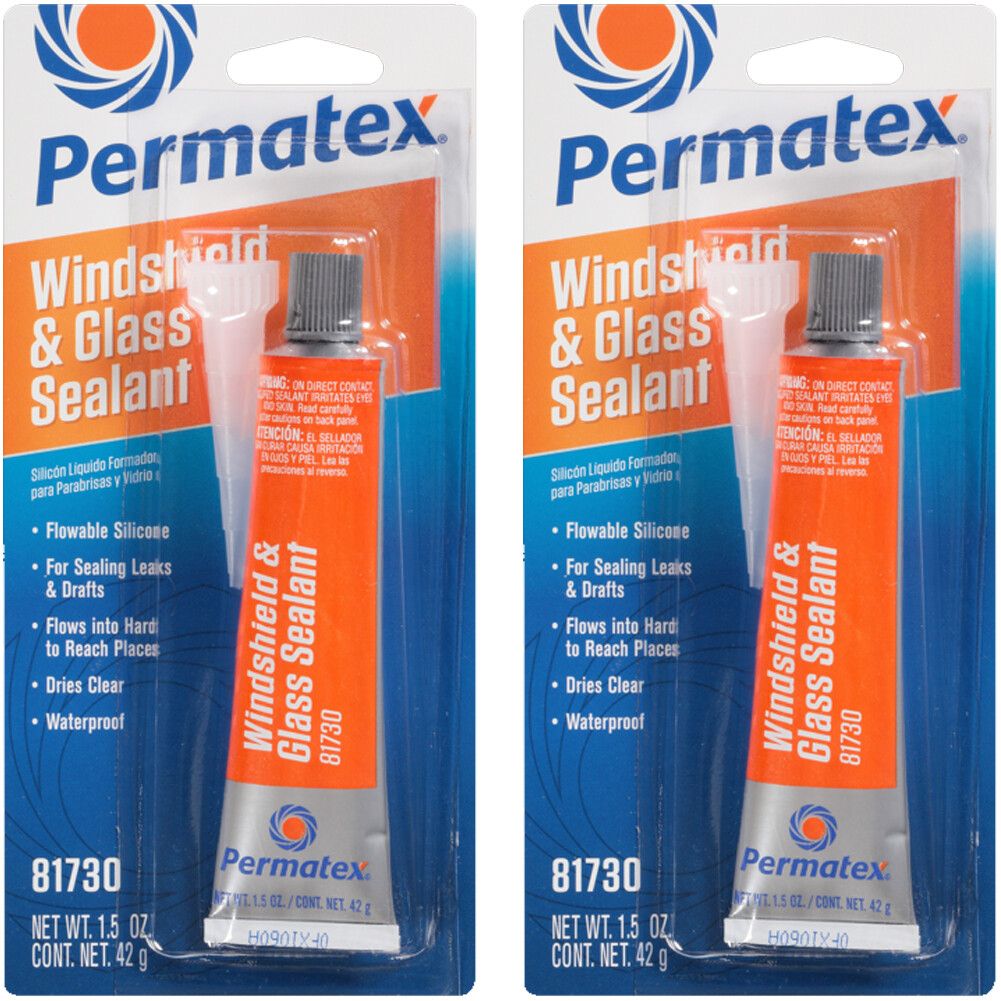 Permatex 81730 Flowable Silicone Windshield and Glass Sealer 3 oz (2 x ...