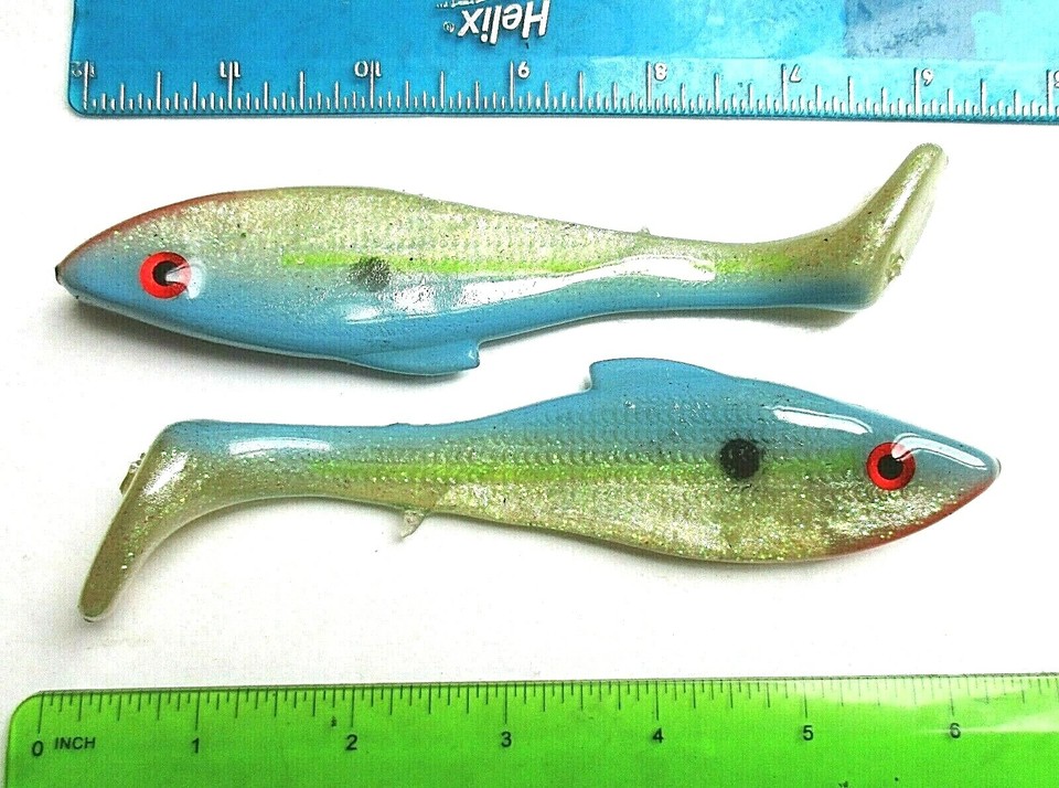 2 SEXY SHAD 6" SUPER SHADS Soft Plastic Swimbaits Bass Fishing Baits ...