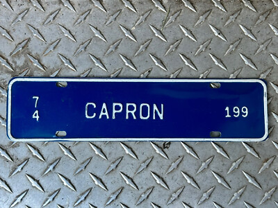 Vintage 1974 Capron Virginia Va License Plate Town Tag Topper Chevy ...
