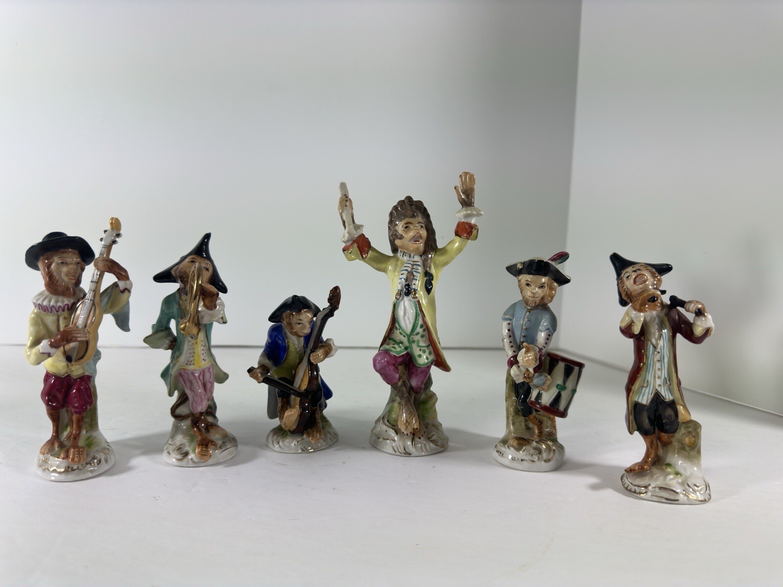 Set Of 6 Monkey Band porcelain figurines | eBay