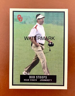 Bob Stoops Custom Art Football Card 1951 Topps Magic Design Oklahoma ...