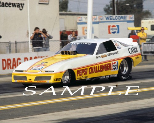 DON PRUDHOMME PEPSI CHALLENGER FUNNY CAR RACING DOWN TRACK 8X10 GLOSSY ...