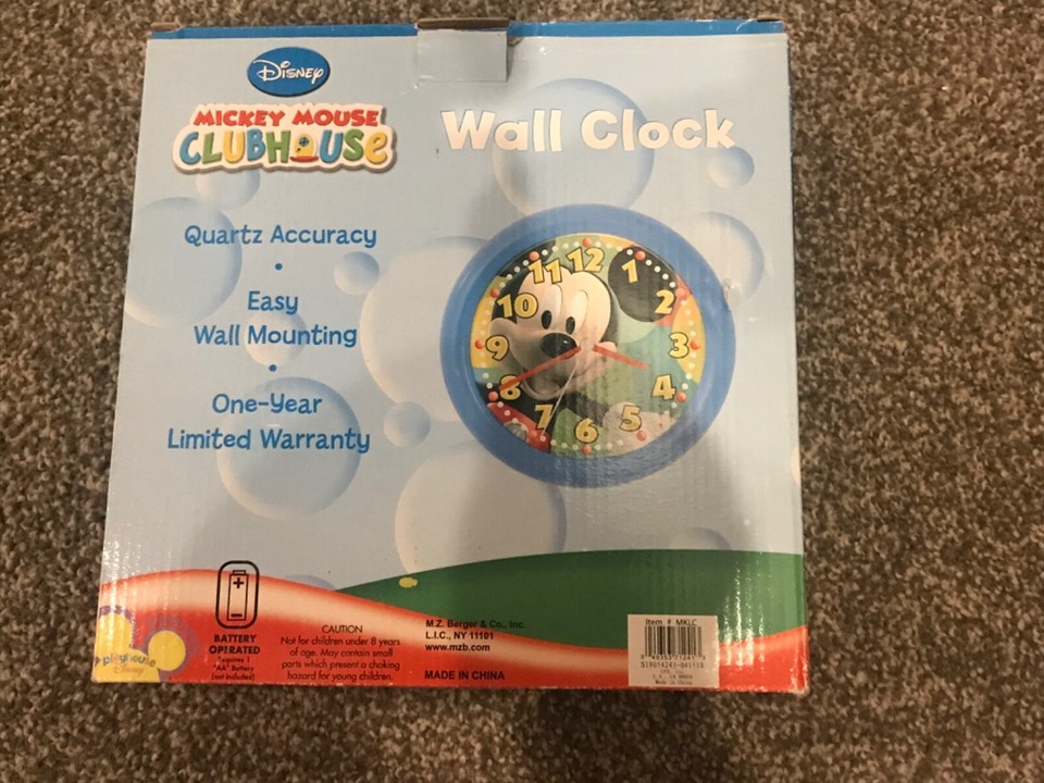 New in box Vintage Mickey Mouse Clubhouse Quartz Wall Clock | eBay