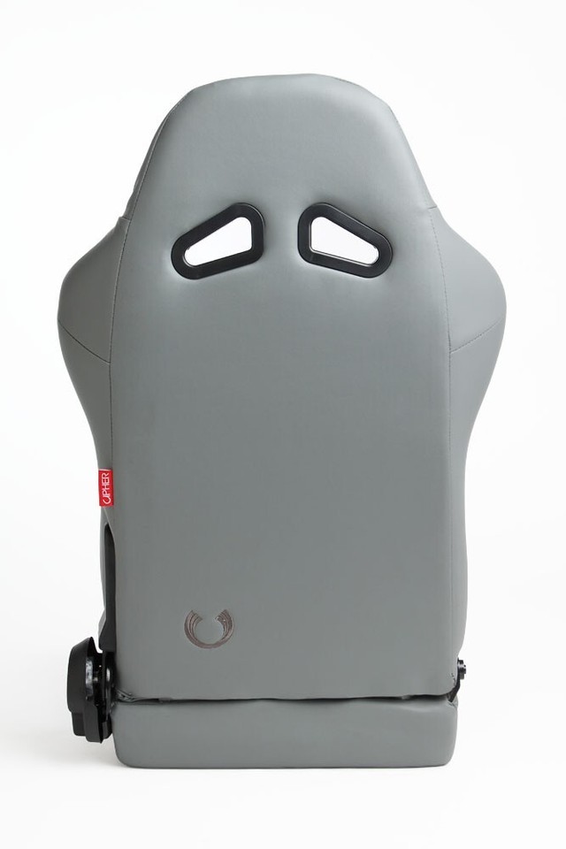 Cipher Auto Grey Leatherette Universal Euro Racing Seats New Pair! w ...