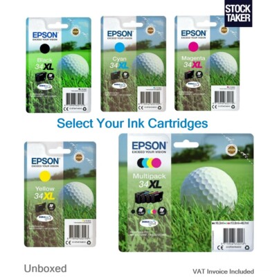 Genuine Epson 34 & 34XL Ink Cartridges (Select Singles or Multipack ...