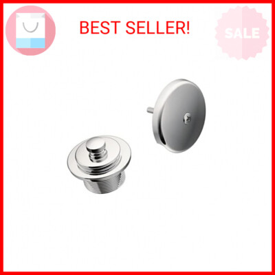 Moen Chrome Push-N-Lock Metal Tub and Shower Drain Kit and Overflow ...