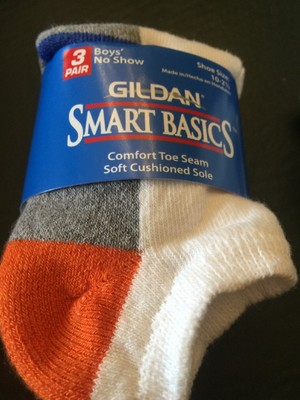 Gildan Smart Basics Boys Socks Size 10 - 2.5 No Show Sock 3 Pair | eBay