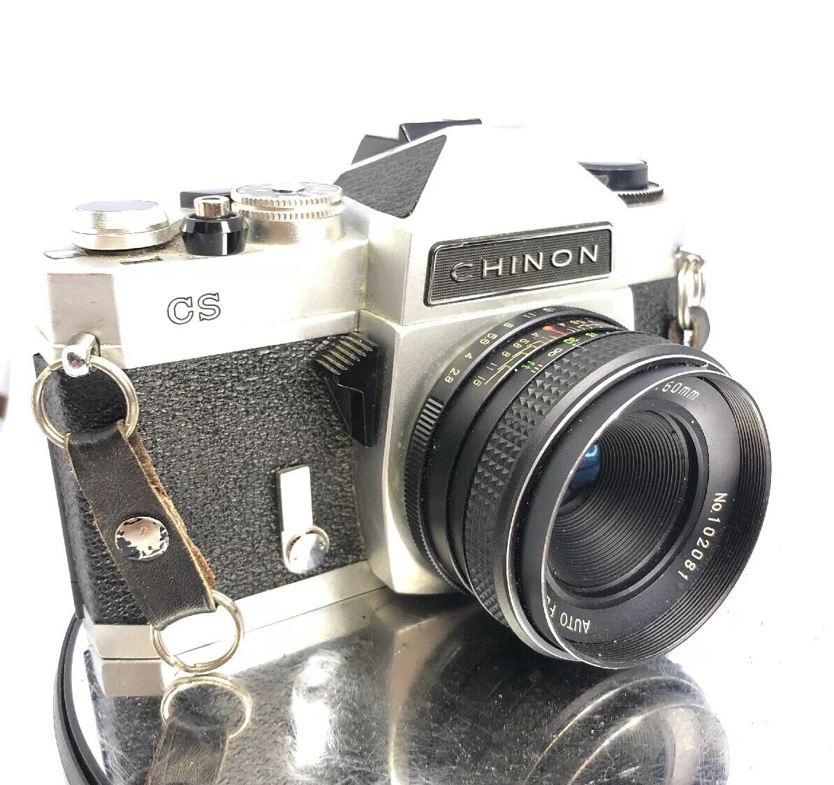 CHINON CS 35mm SLR FILM CAMERA WITH 2 Lenses 50mm,135mm+Bag+Manual#BB6 ...