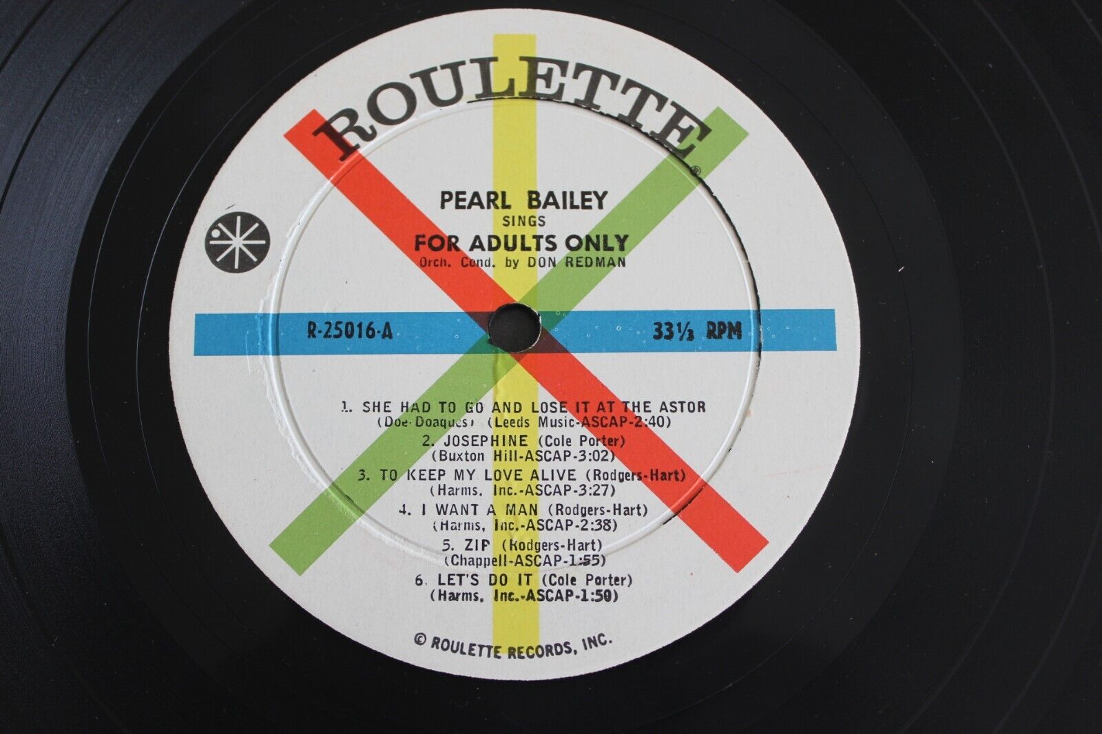 PEARL BAILEY - SINGS FOR ADULTS ONLY - ROULETTE RECORDS - R25016 ...