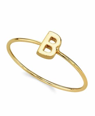 1928 Jewelry 14K Gold Dipped Initial Letter B - Ring Size 7 | eBay