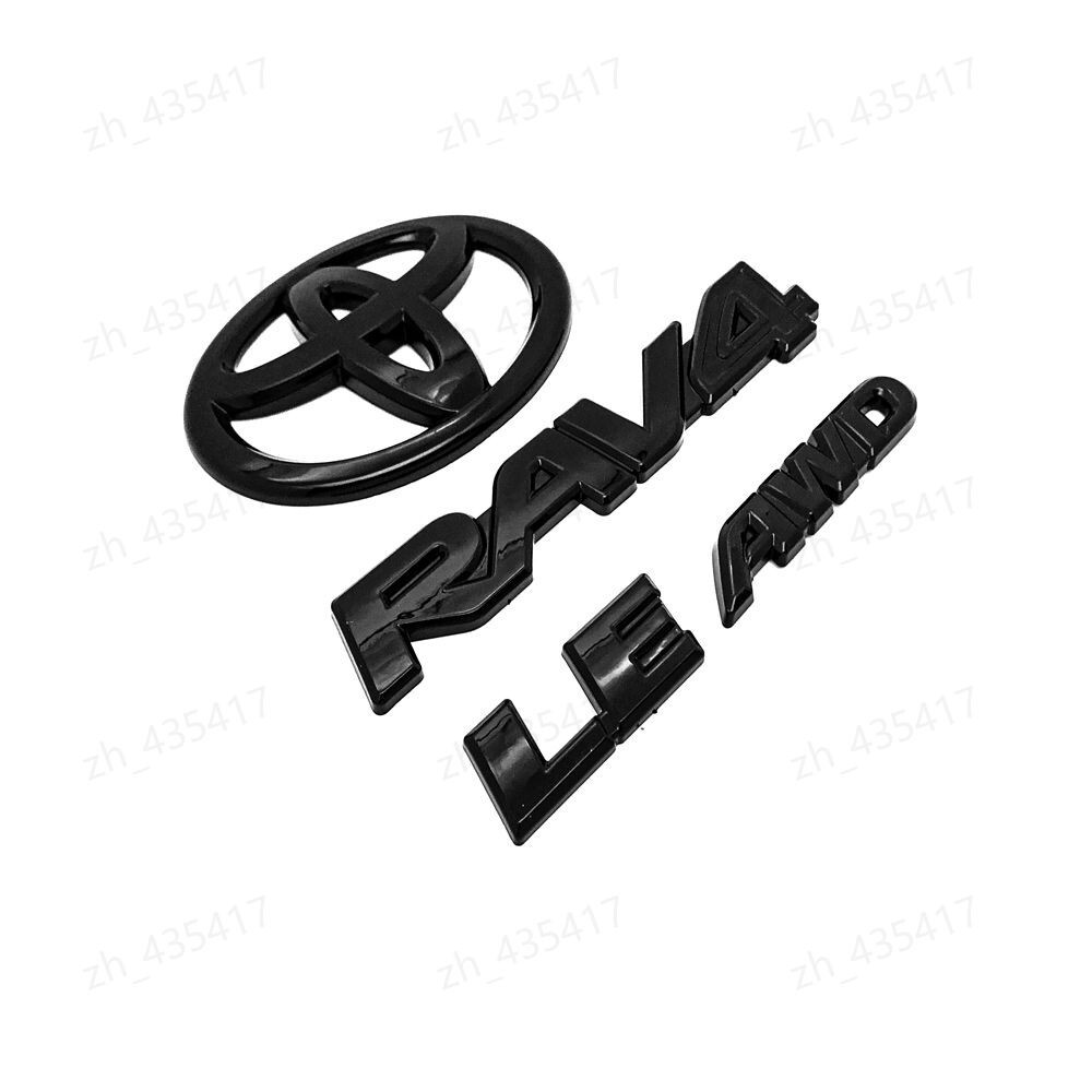 OVERLAY !! 2019 - 2024 TOYOTA RAV4 LE AWD Hybrid GLOSS BLACK OUT EMBLEM ...
