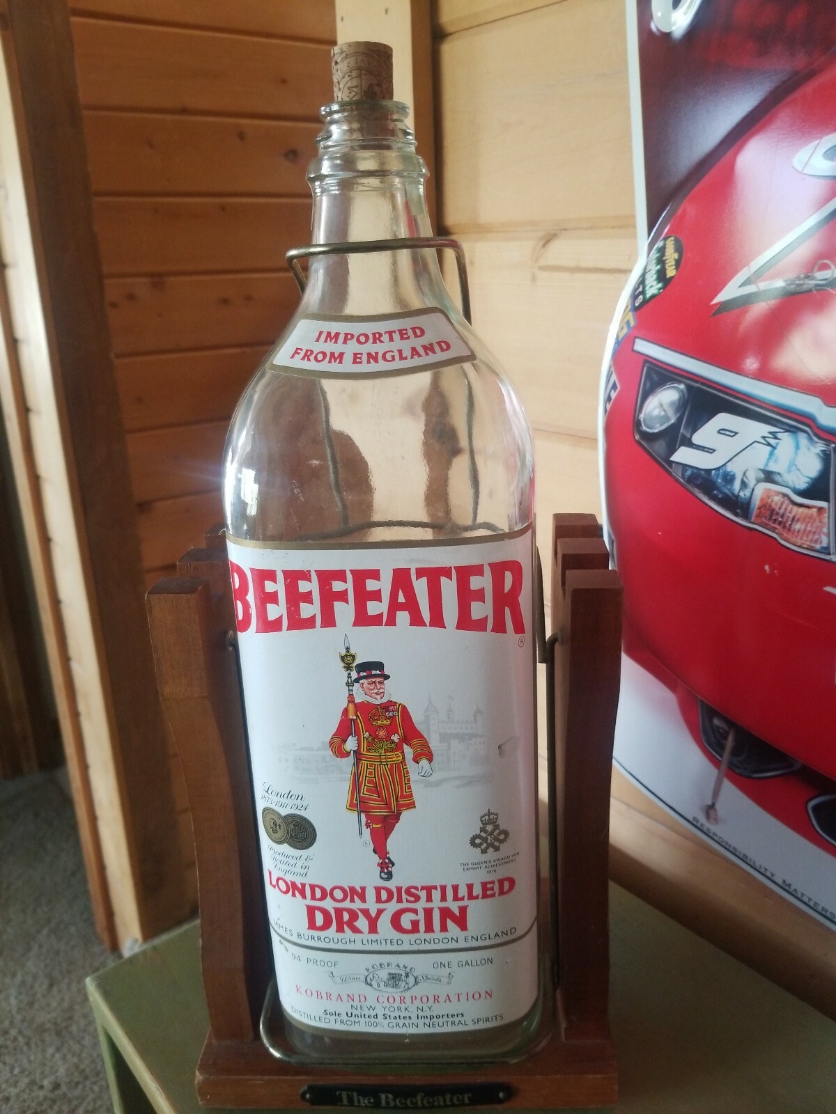 LARGE FANCY WOOD BAR DISPLAY AND SWINGER DISPENSER GALLON BOTTLE ...