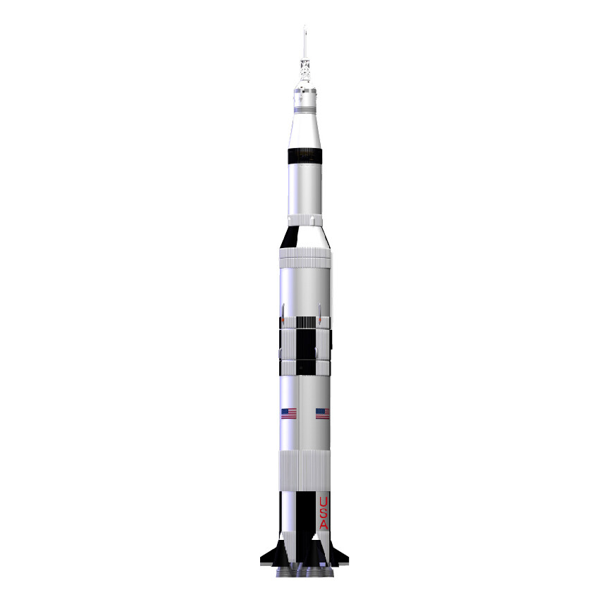 Saturn V Rocket Extra Large Wall Decal - 6 ft. Tall - Peel and Stick ...