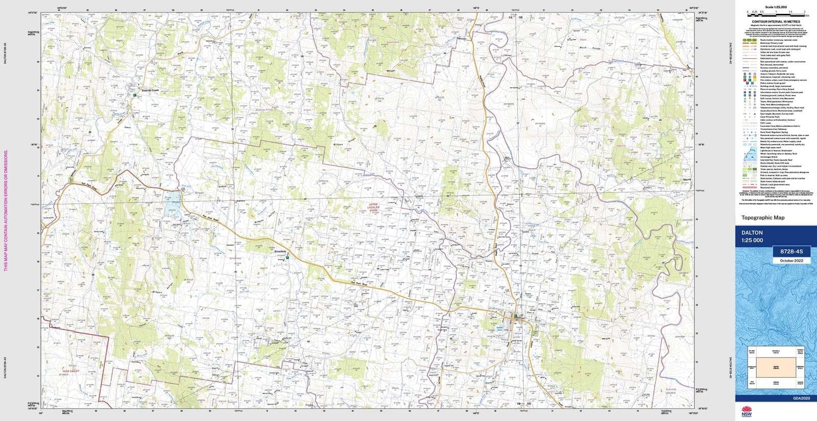 Dalton 8728-4S Topographic Map 1:25k | eBay