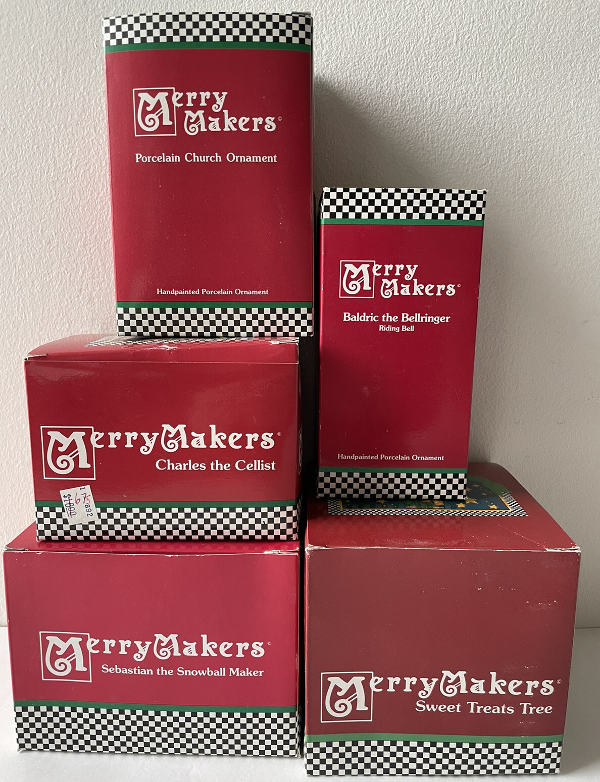 Dept 56 Merry Makers Monk Lot of 5 Original Boxes Sebastian Snowball ...