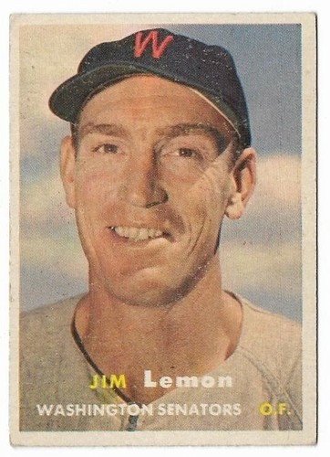 JIM LEMON 1957 Topps #57 Washington Senators SALE GOES TO GOOD CAUSE 🔥⚾ ...