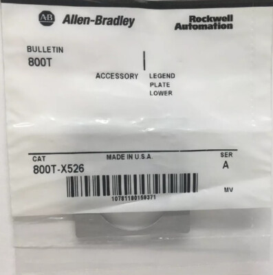 Allen Bradley 800T- X526 Legend Plate Lower | eBay