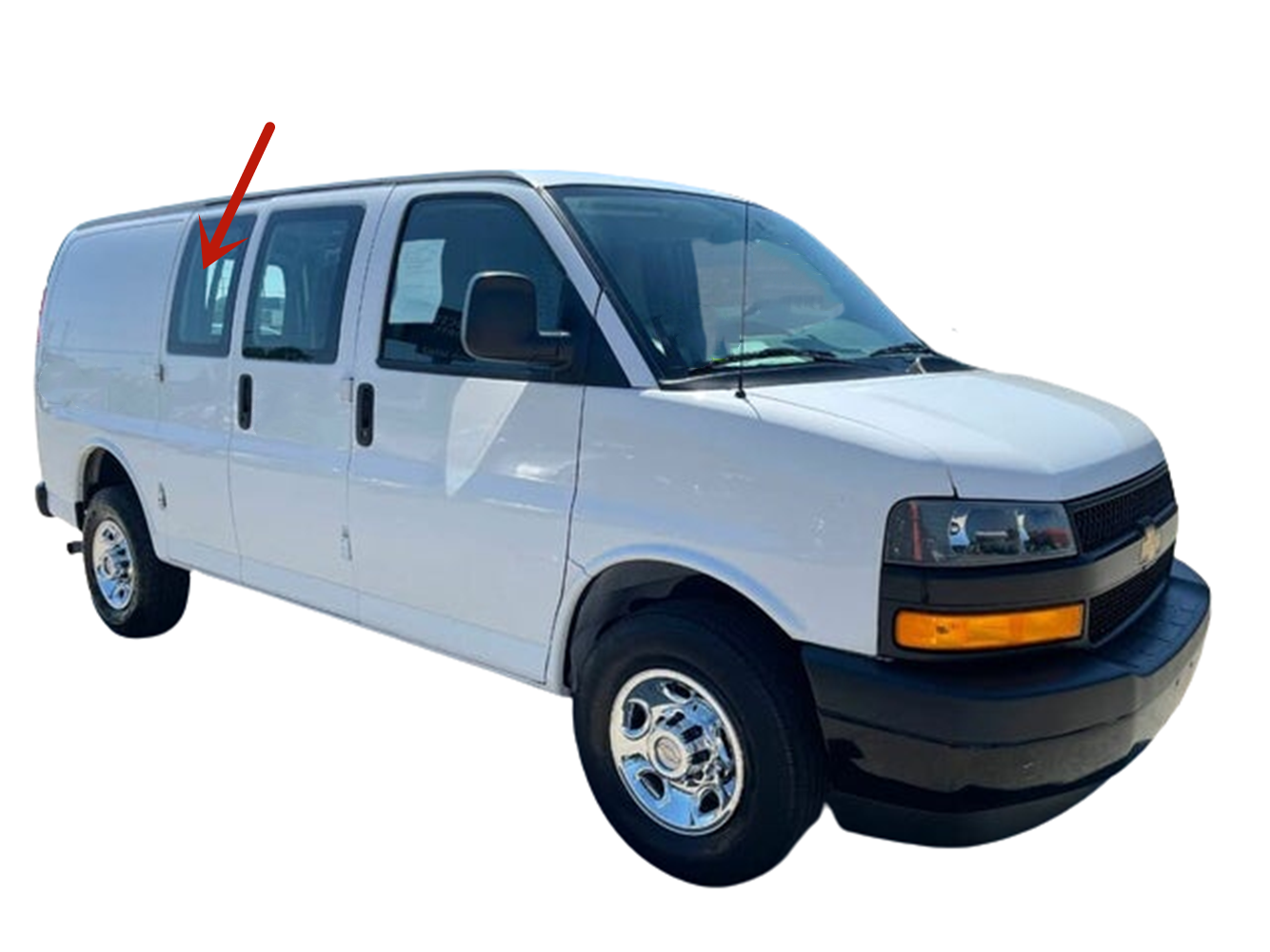 Fit 96-25 Chevy Express Passenger Side Rear Hinged Door Window Glass ...