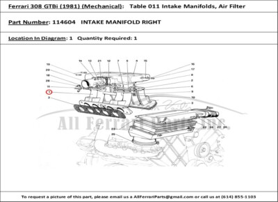 Ferrari Part 114604 Manifold Inj | eBay