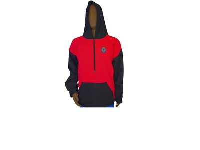 Montana Manzel Clothing TWO-TONE PULLOVER HOODIE - RED & BLACK | eBay