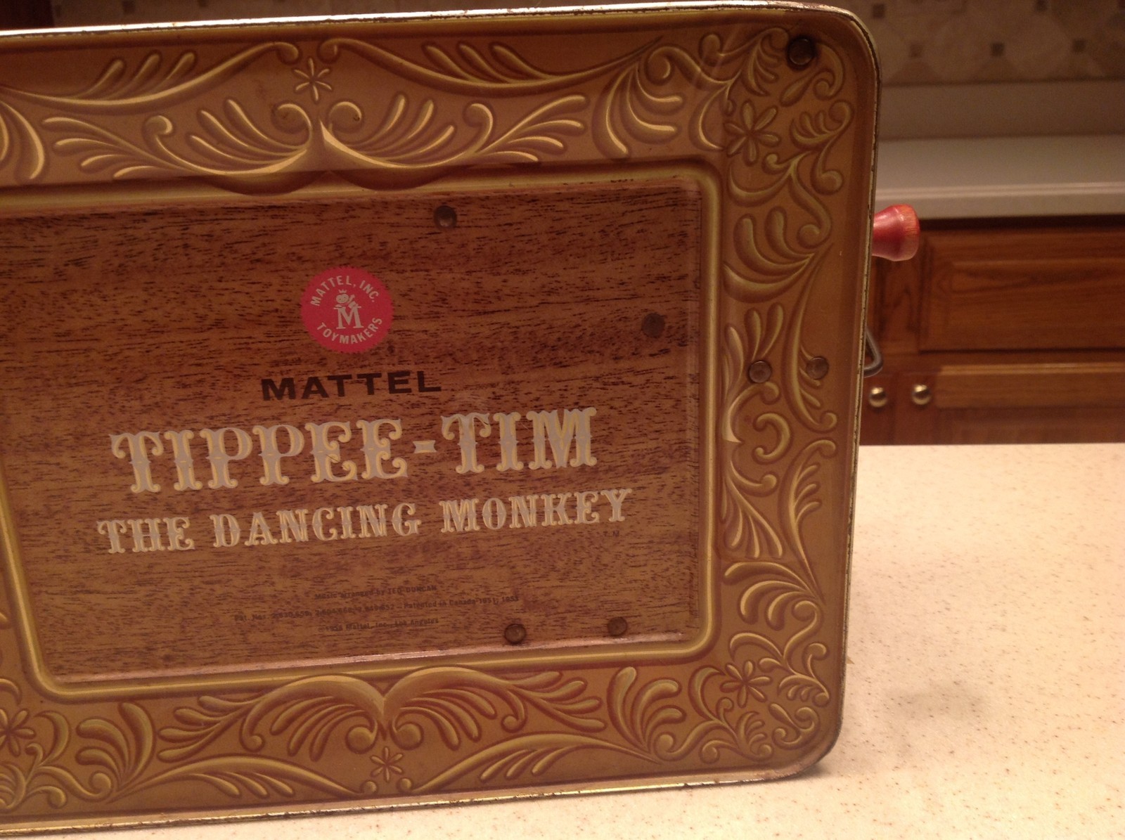 Mattel Antique Tin Litho Music Crank Toy Tippee Tim The Dancing Monkey ...