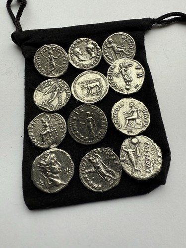 12 Silver Roman Emperor ‘Rulers of Rome’ Collectible Coins In Gift Bag ...