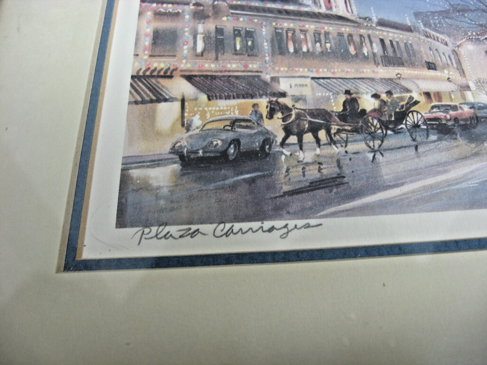 rmk99 KC Plaza Carriage Litho Art Signed by J. R. Hamil Pro-Matt/Frame ...