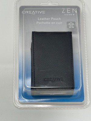 Creative Zen Vision M MP3 Player Leather Pouch Sleeve Case & Lanyard ...