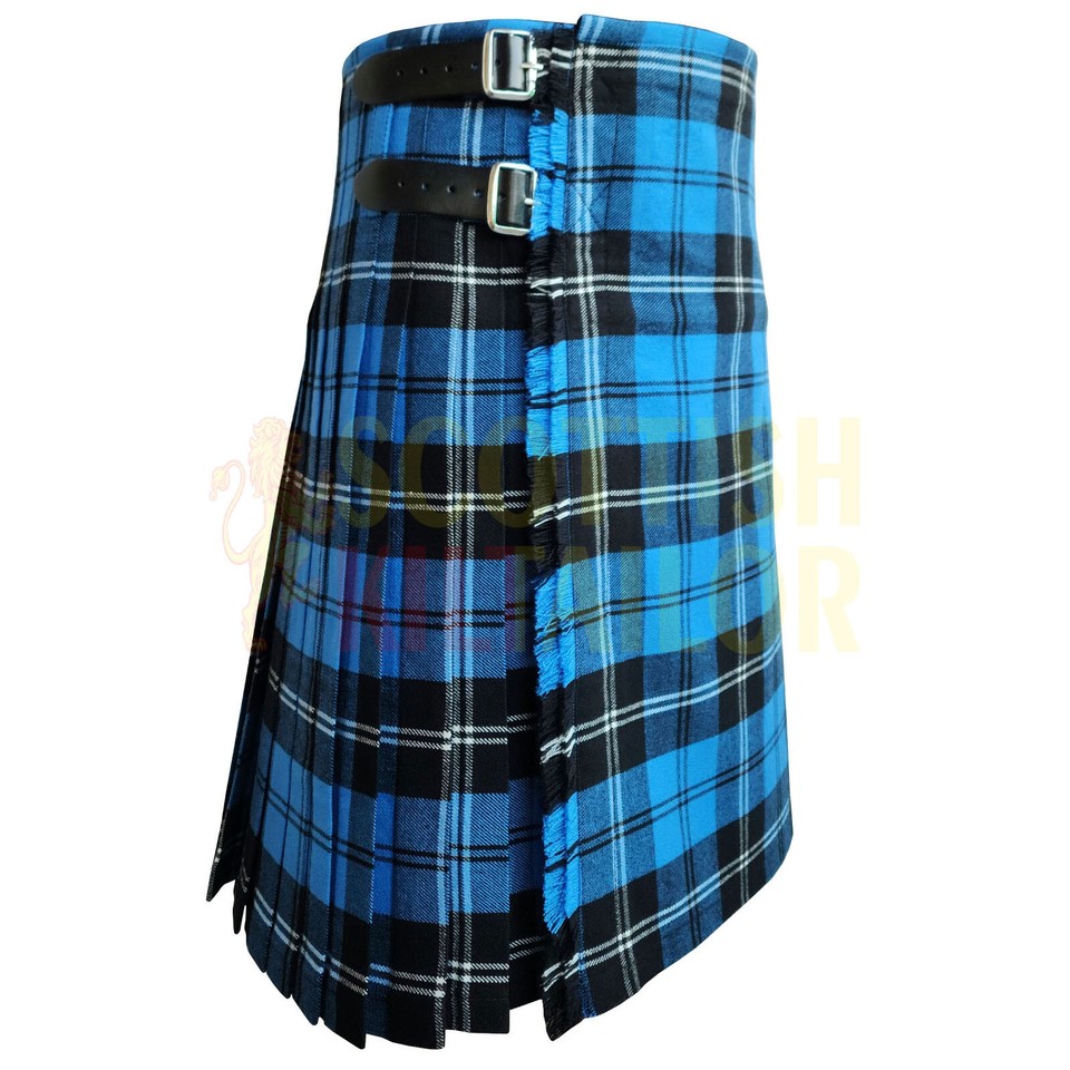 Scottish Handmade Traditional Ramsay Blue Ancient Tartan Kilt Custom ...