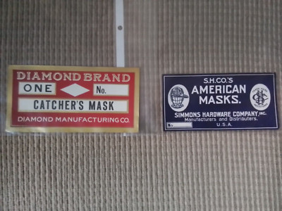 Lot of (11) Antique Baseball Catcher's Mask Labels - 1910s | eBay