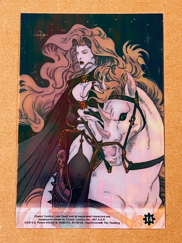 Lady Death Mega (1997) Base CLEARCHROME Parallel #14 "Vassago"😍😍😍VHTF ...