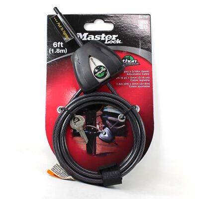 Master Lock Python 6 Foot Adjustable Locking Cable 8417D | eBay