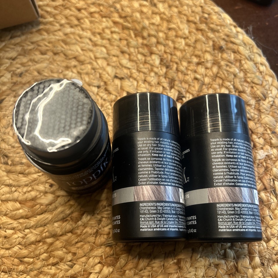 Toppik Hair Building Fibers, 12g Fill In F Hair Instantly Thicker Gray ...