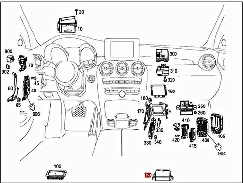 Genuine MERCEDES X222 A205 A217 C205 C217 Control unit complete ...