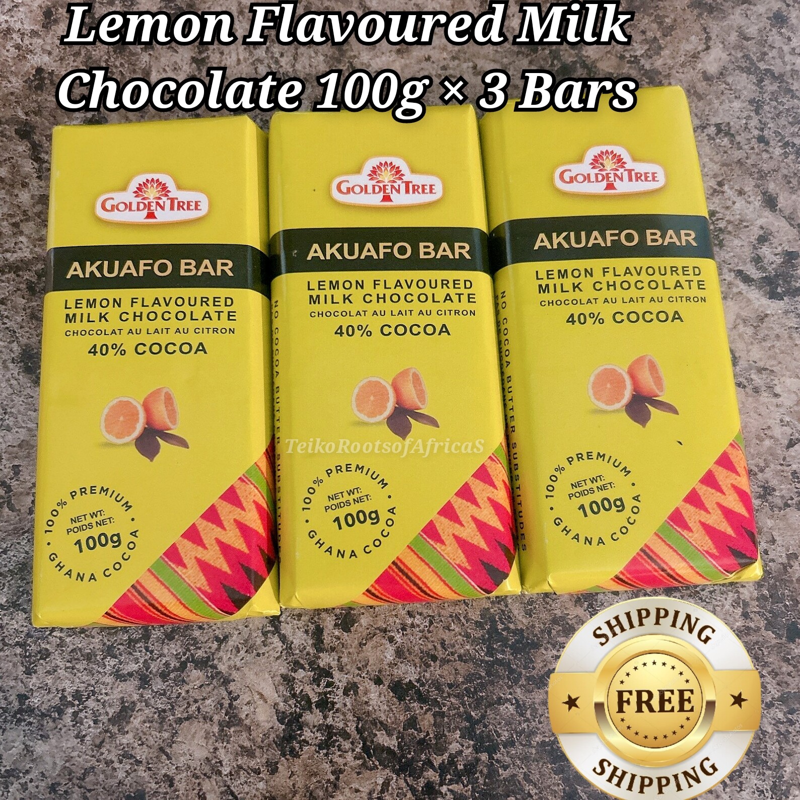 ×3 Bars Kingsbite Milk Chocolate, GoldenTree Ghana Dark Bars 40% to 90% ...