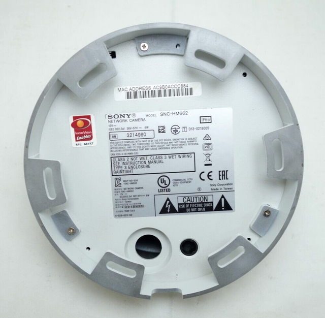 Sony IPELA HD Model Snc-hm662 Network Outdoor Camera 5mp 360view for ...