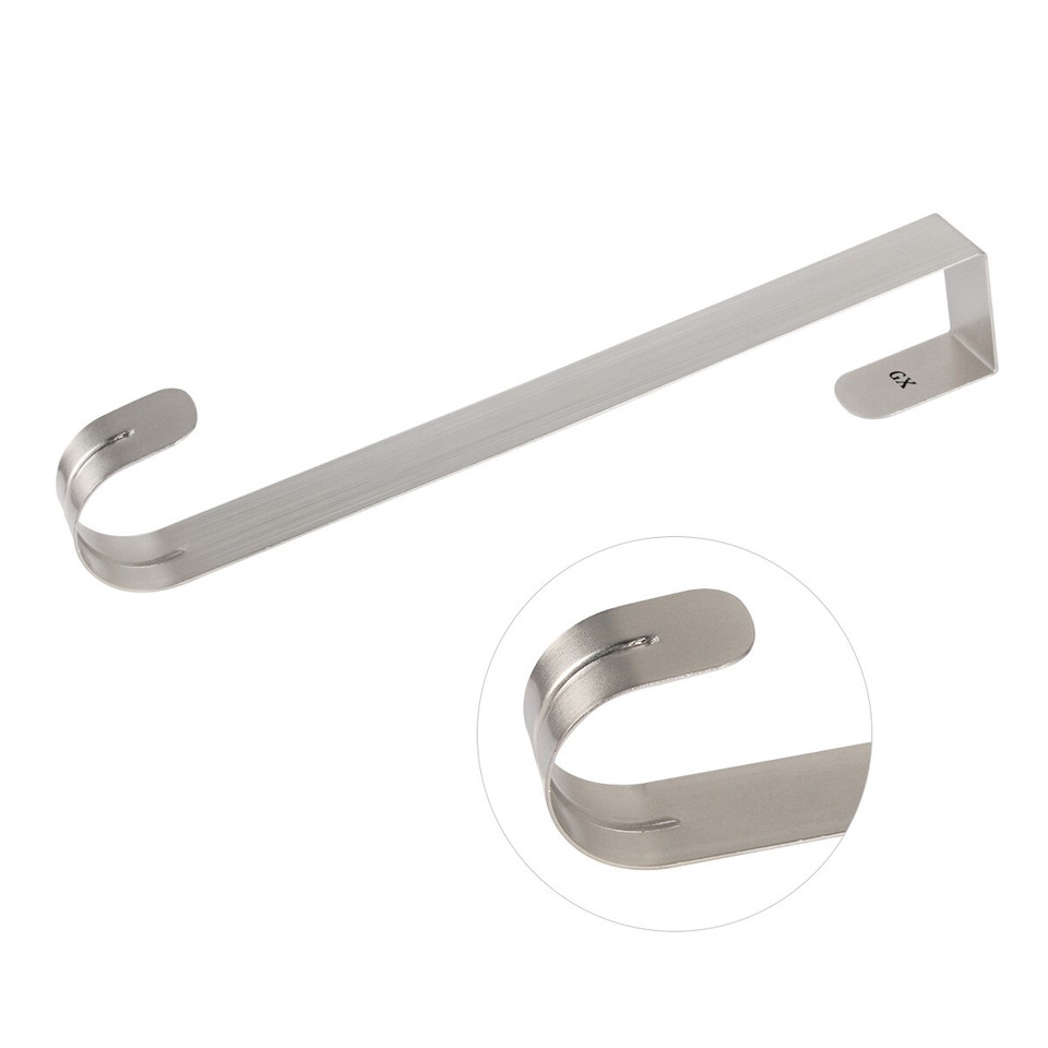 12" Nickel Long Over Door Hook Hanger Front Door Wreath Metal Hook ...