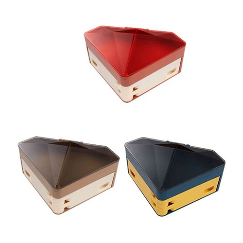 Diamond-Shaped Dried Fruit Platter Rotatable 3-Layer Snacks Box Candy ...