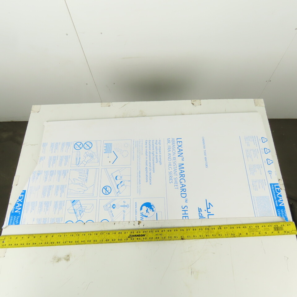 Lexan MR-10 Marguard 20"x42-1/2"x3/8" Scratch Resistant Polycarbonate ...