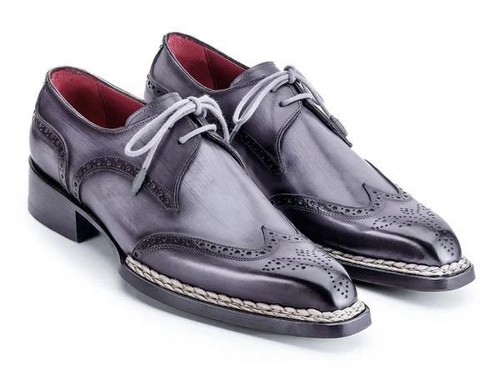 Paul Parkman Mens Shoe Derby Gray Grey Norwegian Wingtip Welted 8506 ...