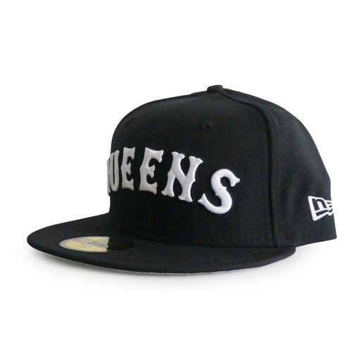 New Era Queens Queensbridge Black/White Fitted Cap Gray UV | eBay