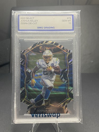 2020 Panini Select Joshua Kelley Zebra Prizm Die-Cut #79 Rookie RC BMG ...