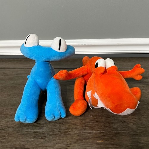 Rainbow Friends Plush Toy Set Blue & Orange Stuffed Animal Collectible ...