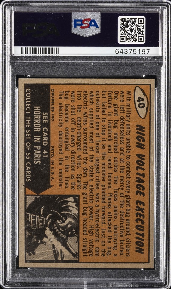 1962 MARS ATTACKS #40 HIGH VOLTAGE EXECUTION PSA 7 | eBay