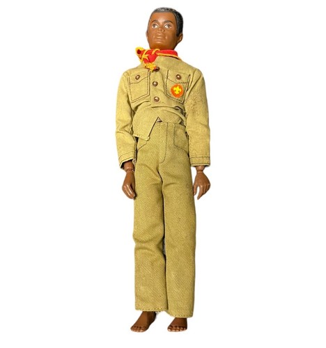 STEVE BOY SCOUT Vintage 1974 Black Kenner Action Figure Cub Scouts Doll ...