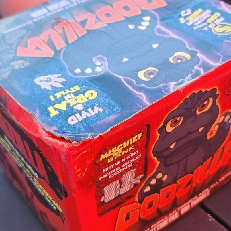 Toho Godzilla Piggy Bank Coin Box LED Sound Gimmick Moving Figure Japan ...