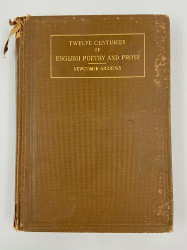 Antique Book Twelve Centuries of English Poetry and Prose 1910 Newcomer ...
